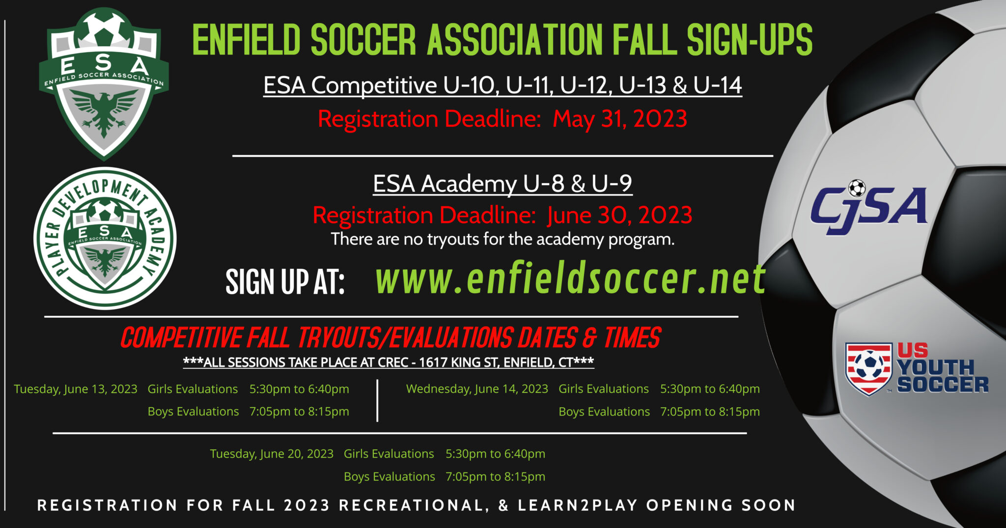Enfield Soccer Association - Welcome to the homepage of the ESA.