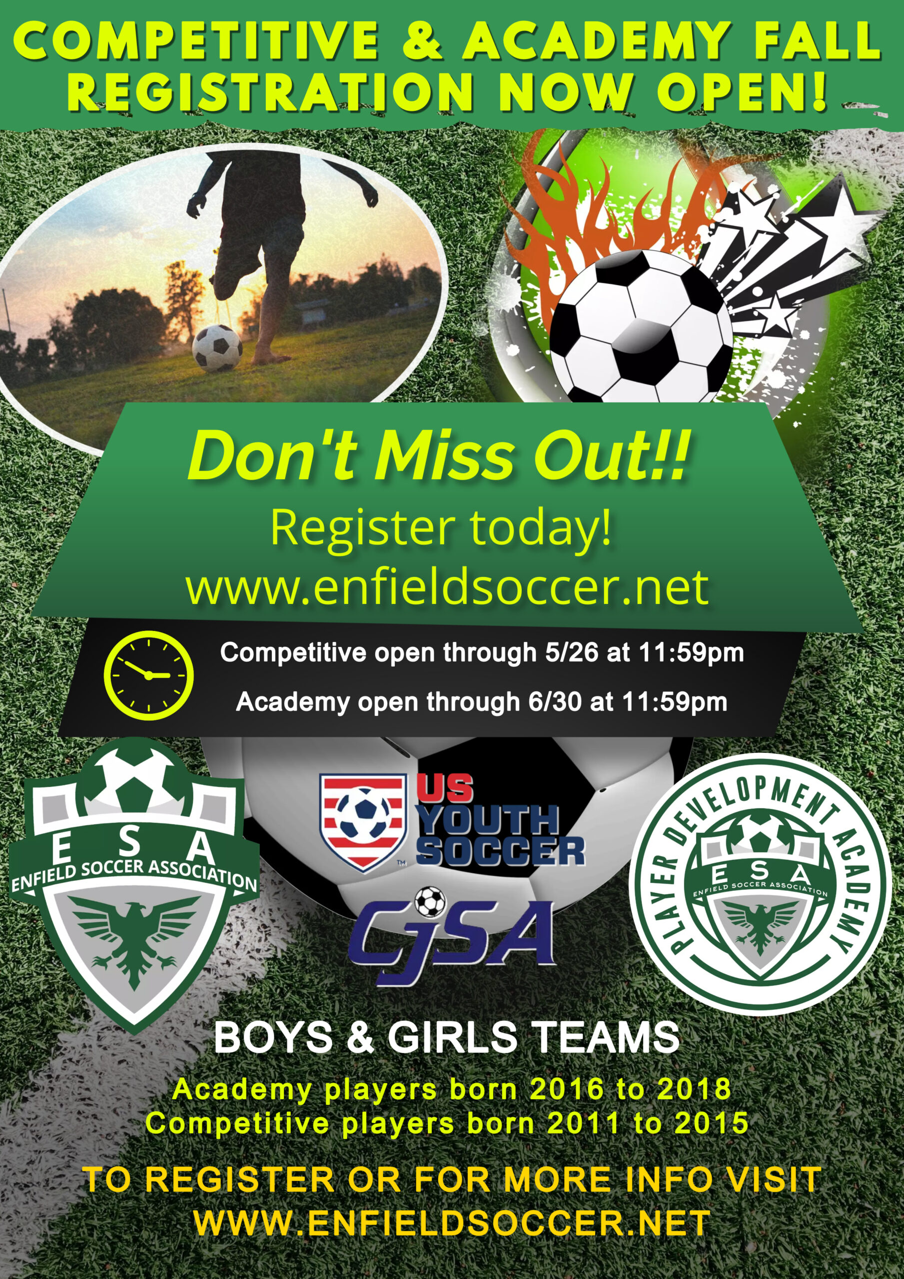 Enfield Soccer Association - Welcome to the homepage of the ESA.